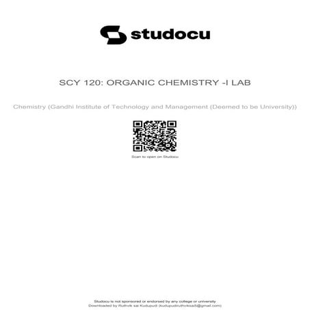 Organic chemistry 1 (1).pdf lab manual i | PDF
