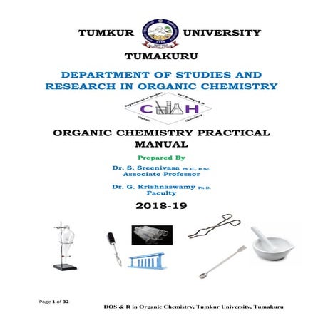 Semi Micro Qualitative Organic chemistry lab manual | PDF