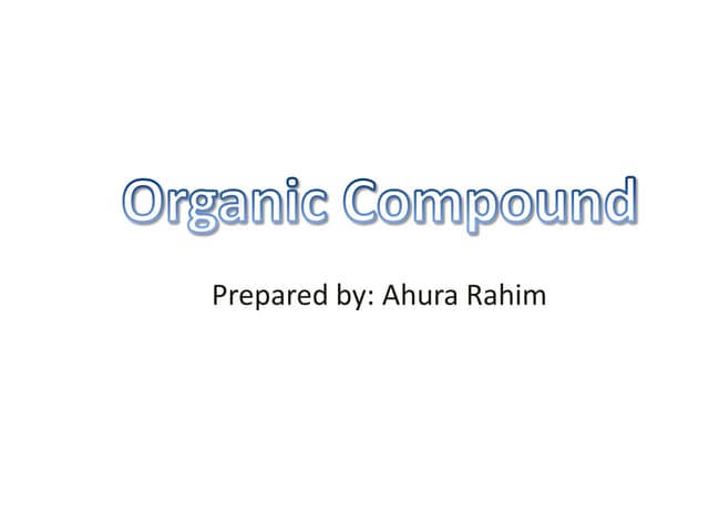 Organic Compounds | PPT