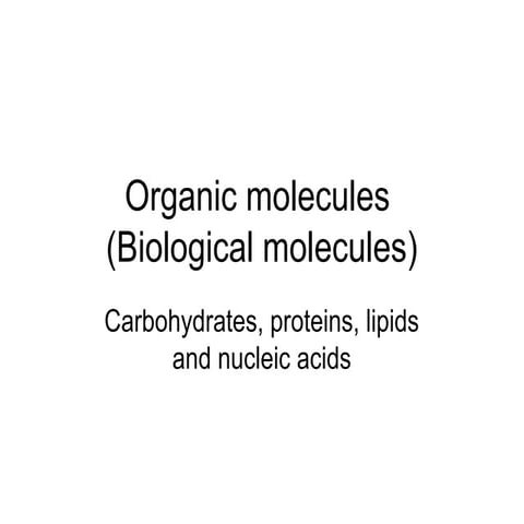 3. biological macromolecules, bio 101 | PPTX
