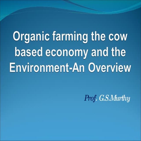 Organic farming Powerpoint presentation | PPTX