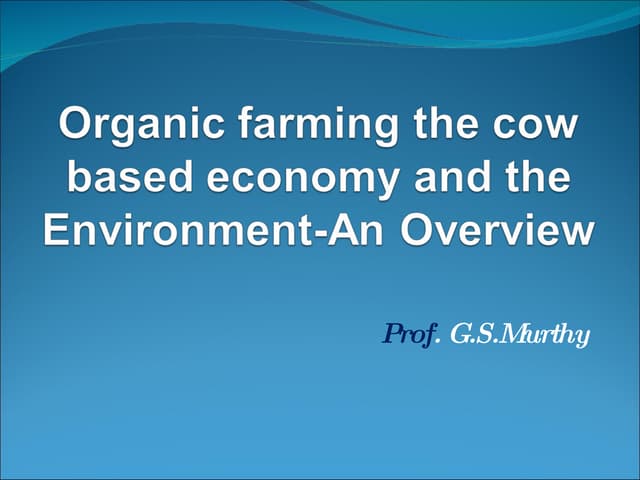 Organic farming Powerpoint presentation | PPTX