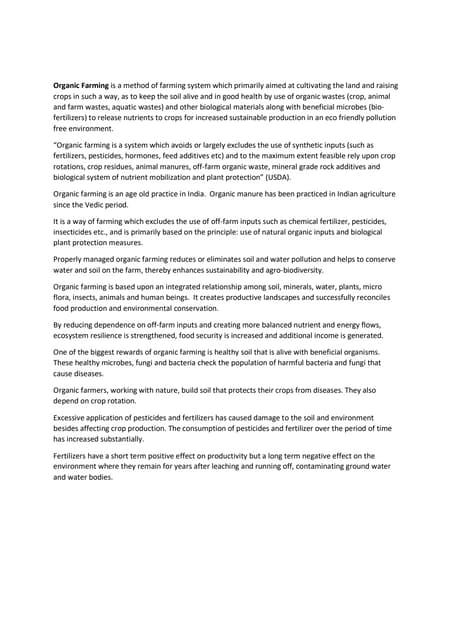 Organic farming Powerpoint presentation | PPT