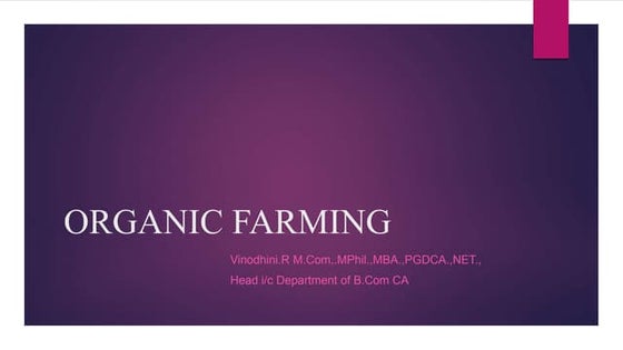 Organic farming Powerpoint presentation | PPTX
