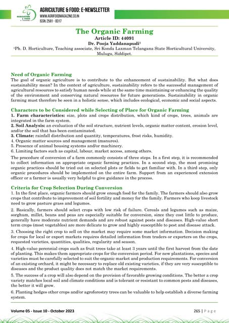 Method of non conventional farming systems | DOCX