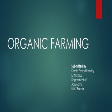 Organic Farming Objective, Principles Components Limitations.pptx