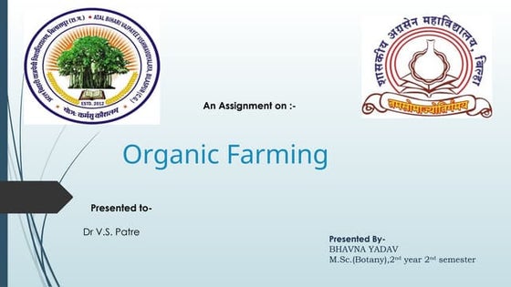 Organic farming Powerpoint presentation | PPTX
