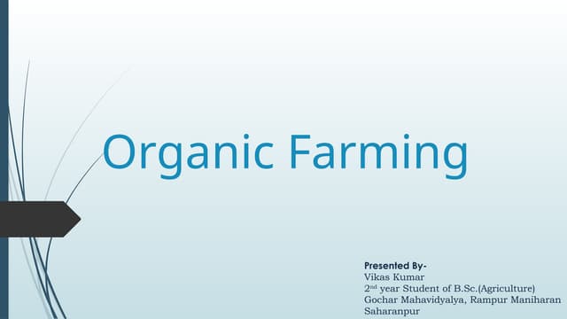 Organic farming Powerpoint presentation | PPTX