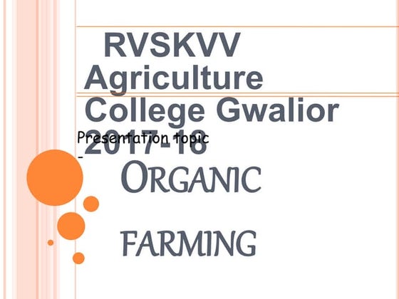 Organic farming Powerpoint presentation | PPTX