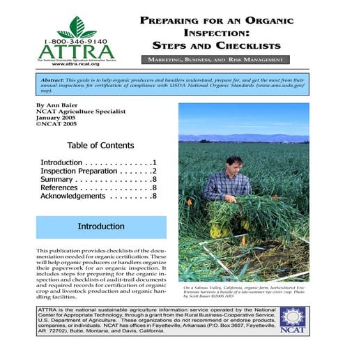 Preparing for an Organic Inspection: Steps and Checklists | PDF