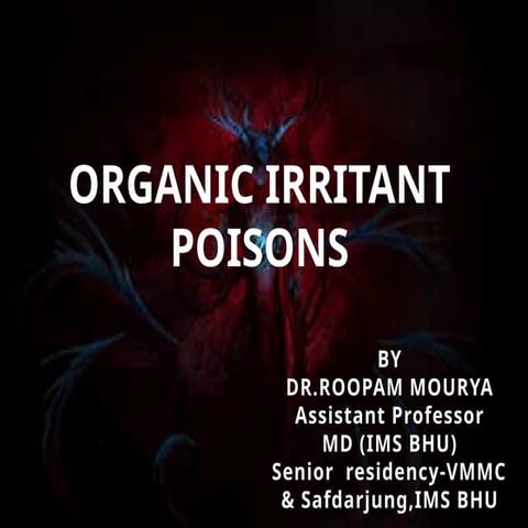 ORGANIC IRRITANT POISON 46.,snake bite . | PPTX