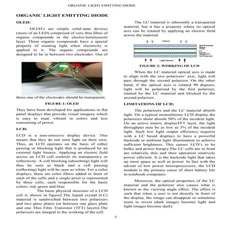 Organic light emitting diode | PDF