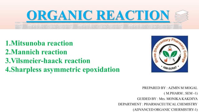 Vilsmeier haack reaction | PPTX