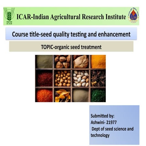 organic seed treatment.pptxYYYYYYYYYYYYYYYY | PPTX