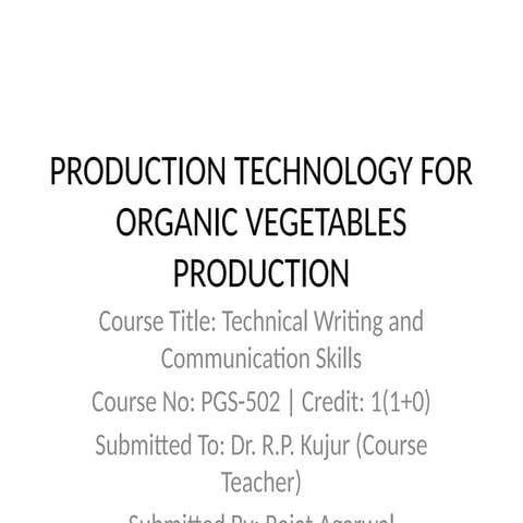 Organic_Vegetable_Production.pptx it is about products | PPTX
