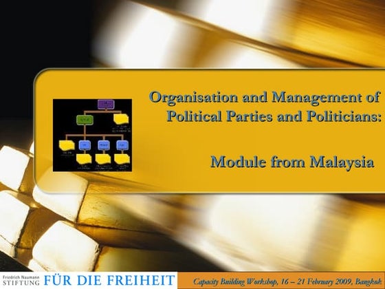 Administrative and financial management of a political party | PPT