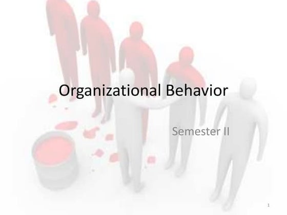 Chapter 1 Organizational Behaviour | PPTX