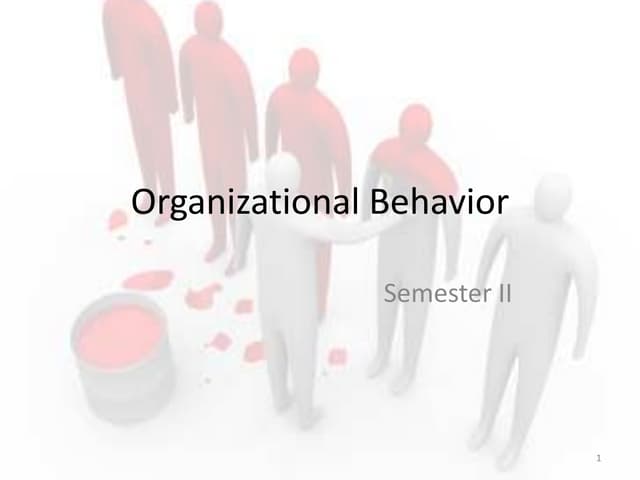 Chapter 1 Organizational Behaviour | PPTX