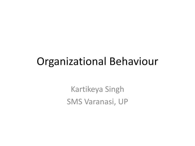Models of Organisational Behaviour | PDF