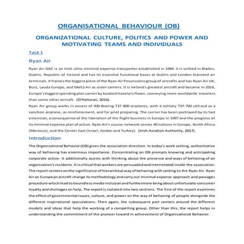 ORGANISATIONAL BEHAVIOUR Task 1.docx