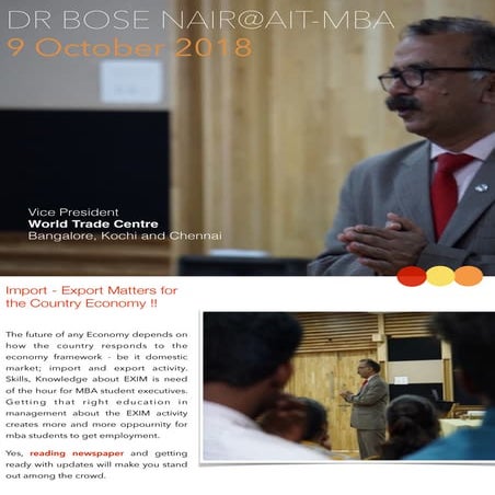 Organisational expert visit to AIT-MBA, as part of Industry-Institute Meeting | PDF