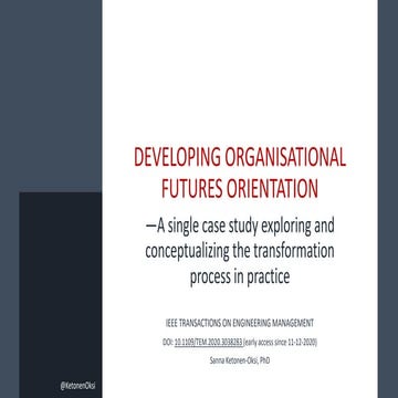Organisational futures orientation | PDF