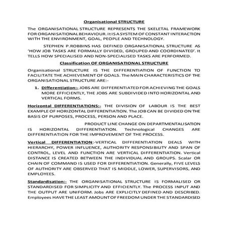 Organisational structure | PDF