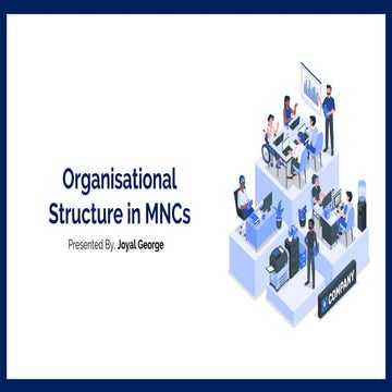 Organisational structure in MNCs | PDF