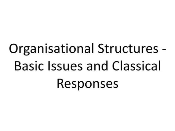 7 types of organizational structures | PDF