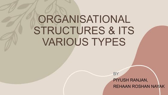 7 types of organizational structures | PDF