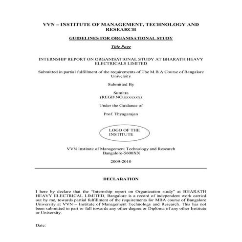 Organisational study | PDF