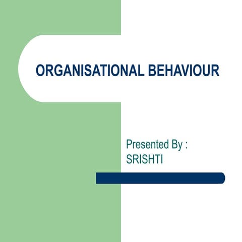 Organisational behaviour | PPT