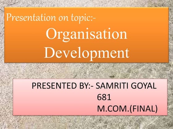 Organizational Development | PPT