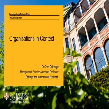 Organisations in Context - Strategy 2024a | PPTX