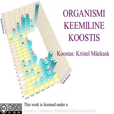 Organismide keemiline koostis. Anorgaanilised ained inimorganismis | PPT