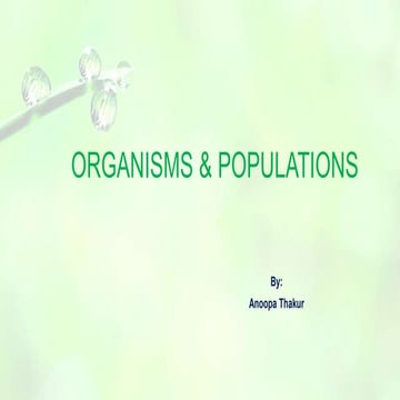 Organisms and populations | PPTX