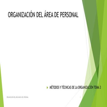 Organización del área de personal | PDF