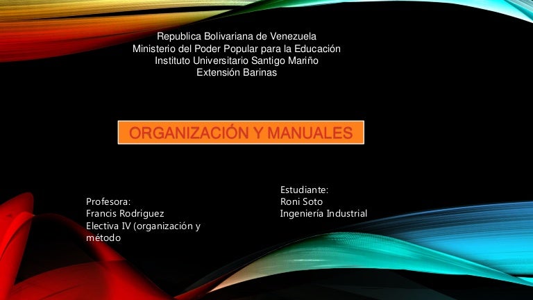 Organizacion Y Metodo