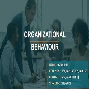 Organizational Behavior Presentation Pptx