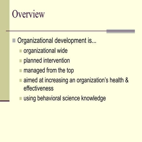 Presentation on Organizational change and organizational development | PPTX