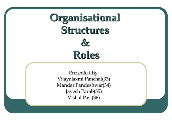 Self Organization Decoded | PPT