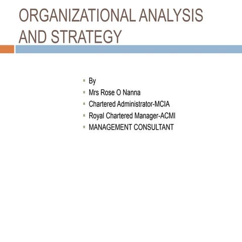 Organizational analysis 5 | PPTX