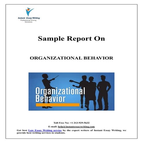 Sample Report on Organizational behavior by Expert Writers of Instant ...