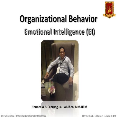 Organizational behavior emotional intelligence | PPT