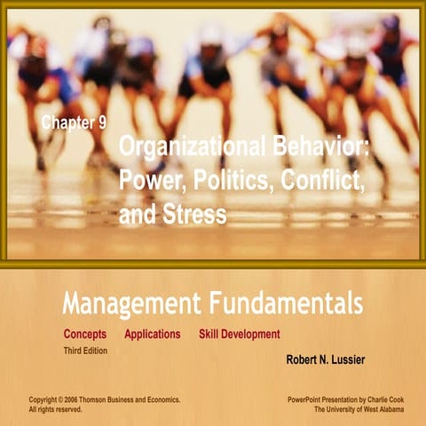 Organizational behavior,power, politics, conflict, and stress | PPT