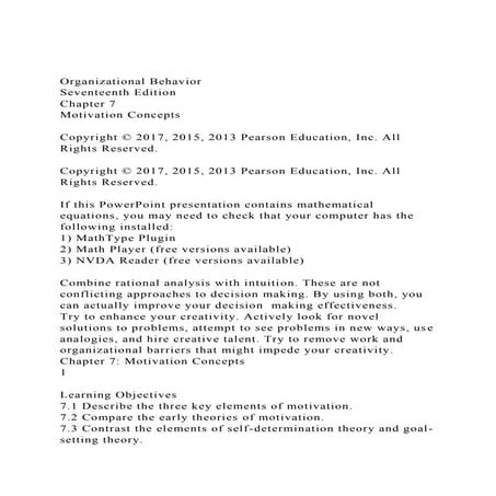 Organizational BehaviorSeventeenth EditionChapter 7Motivat.docx