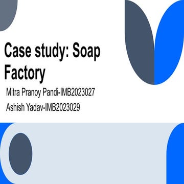 Soap Factory Case study | PPTX