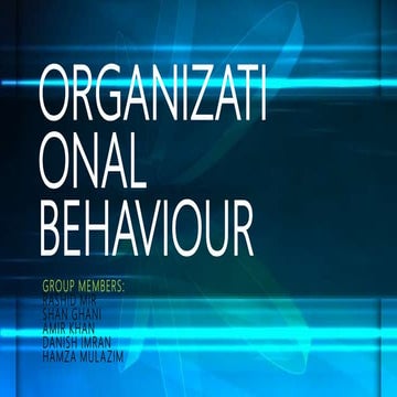 Organizational behaviour presentation | PPTX