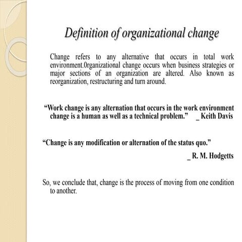 Organizational change & development | PPTX