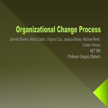 Organizational Change Process | PPTX